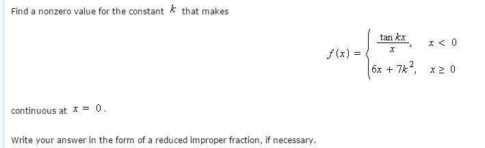 Solved Find a nonzero value for the constant k that makes | Chegg.com