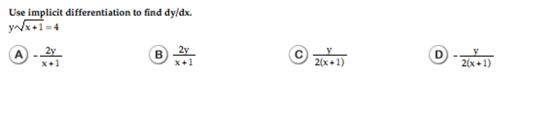 Solved Use implicit differentiation to find dy/dx. Y | Chegg.com