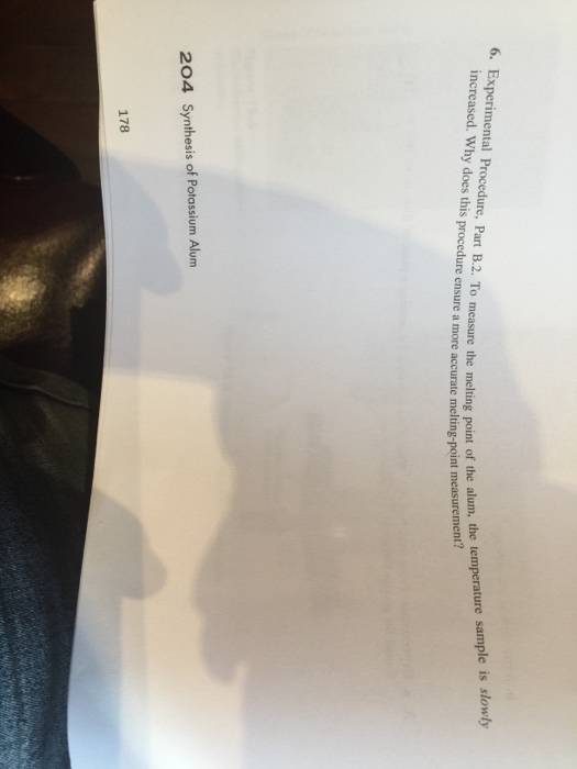 Solved Experimental Procedure, Part B.2. To measure the | Chegg.com