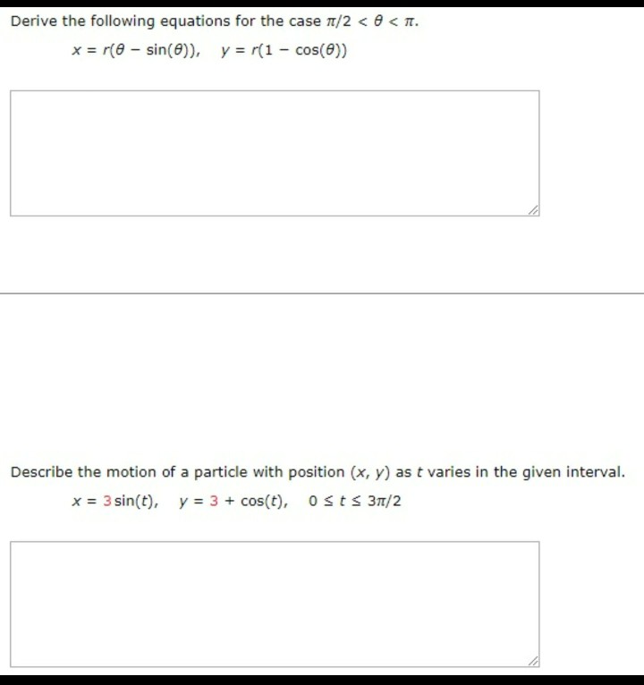 Solved Derive the following equations for the case π/2