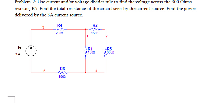 Solved Use current and/or voltage divider rule to find the | Chegg.com