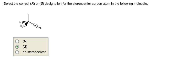 Solved Select the correct (R) or (S) designation for the | Chegg.com