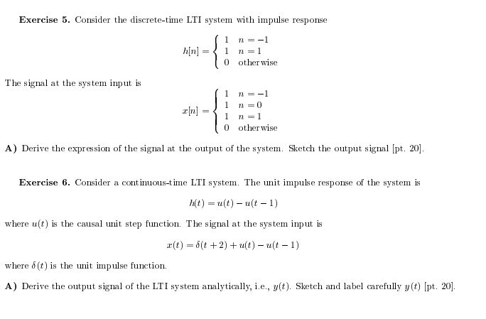 Solved Exercise 5. Consider the discrete-time LTI system | Chegg.com