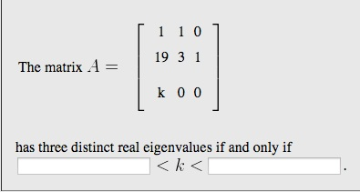 Solved A matrix A has three real eigenvalues if and only if | Chegg.com