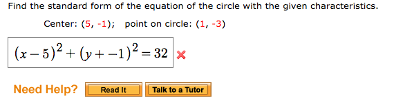 Solved Find the standard form of the equation of the circle | Chegg.com