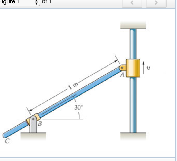 Solved Problem 17.130 The sleeve at A slides upward at a | Chegg.com
