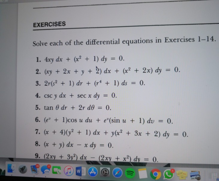Solved EXERCISES Solve each of the differential equations in | Chegg.com Solved EXERCISES Solve each of the differential equations in | Chegg.com