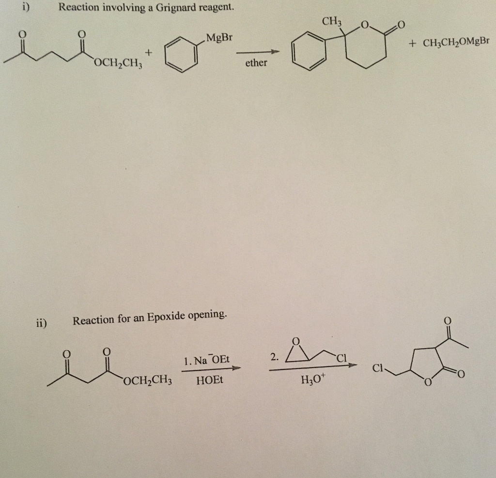 Solved Reaction involving a Grignard reagent. Reaction for | Chegg.com