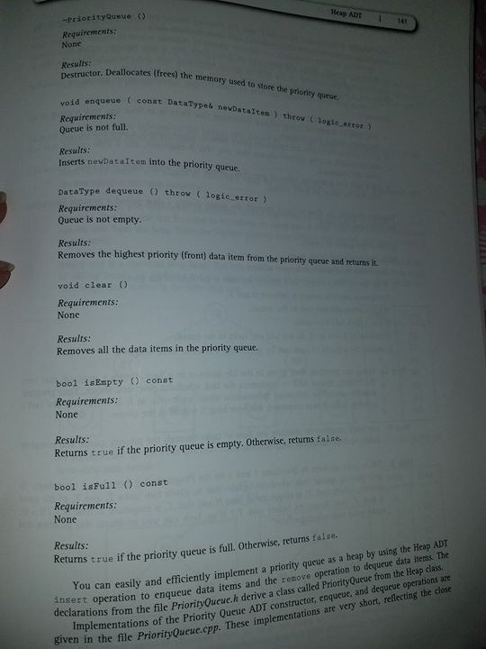 Solved Heap ADT Type. Each data item has heap Data items | Chegg.com