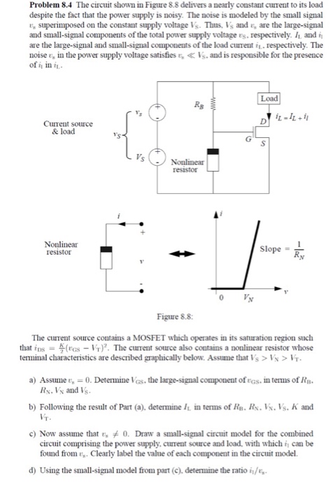 The circuit shown in Figure 8.8 delivers a nearly | Chegg.com