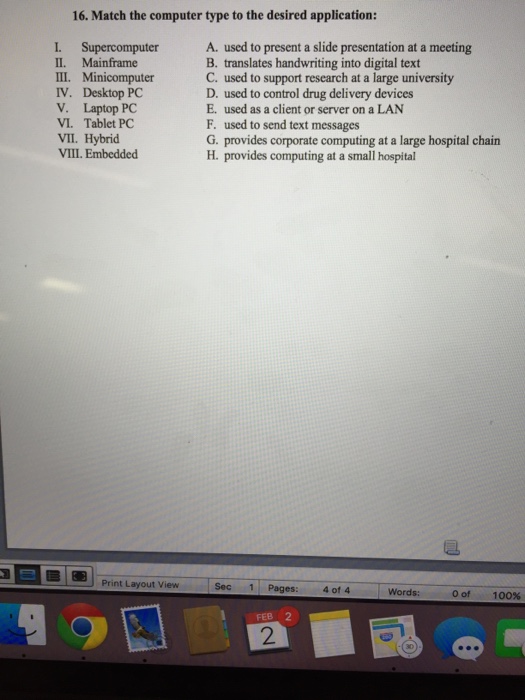 Solved Need help matching the following. Having trouble | Chegg.com