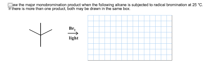 Solved Draw the major monobromination product when the | Chegg.com