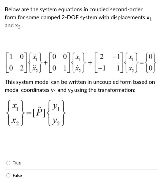 Solved Below are the system equations in coupled | Chegg.com