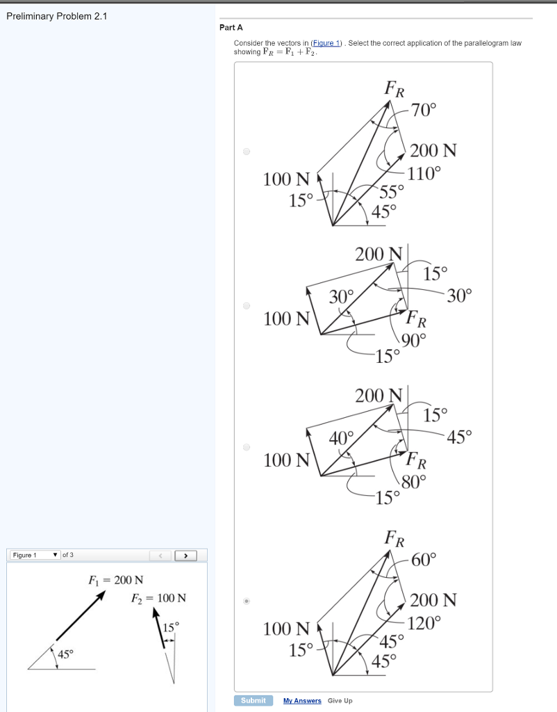 Solved Preliminary Problem 2.1 Part A Consider the vectors | Chegg.com Solved Preliminary Problem 2.1 Part A Consider the vectors | Chegg.com