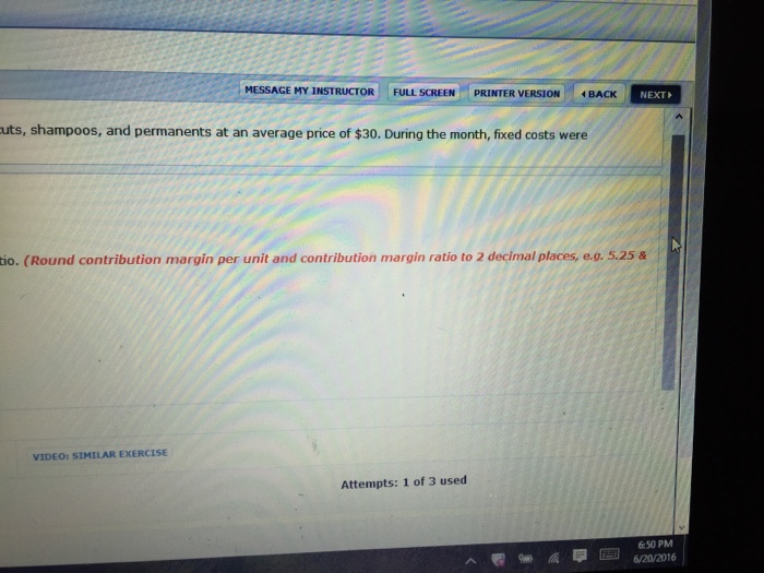 Solved MESSAGE H Exercise 6-2 (Part Level Submission) In the | Chegg.com
