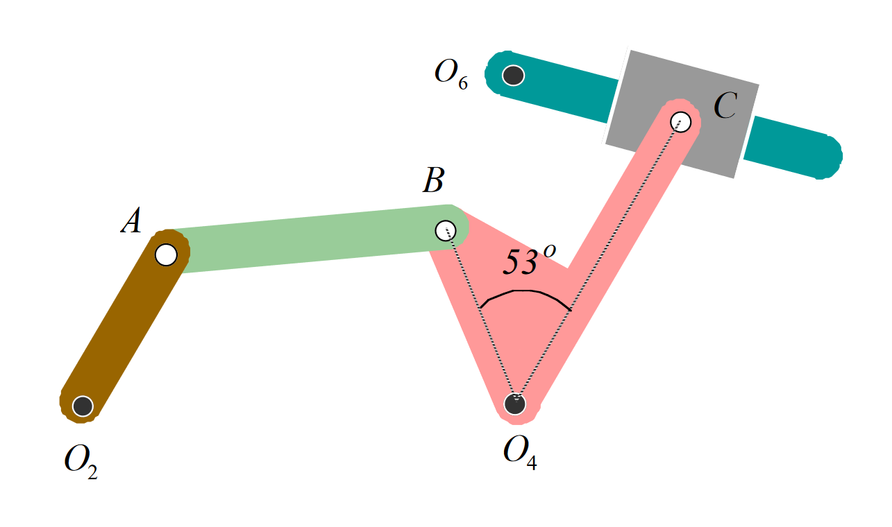 Solved 1. For this six-bar mechanism we need to construct | Chegg.com