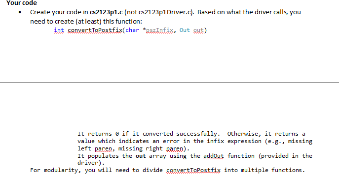 Solved Write a C program that convert expressions that are | Chegg.com
