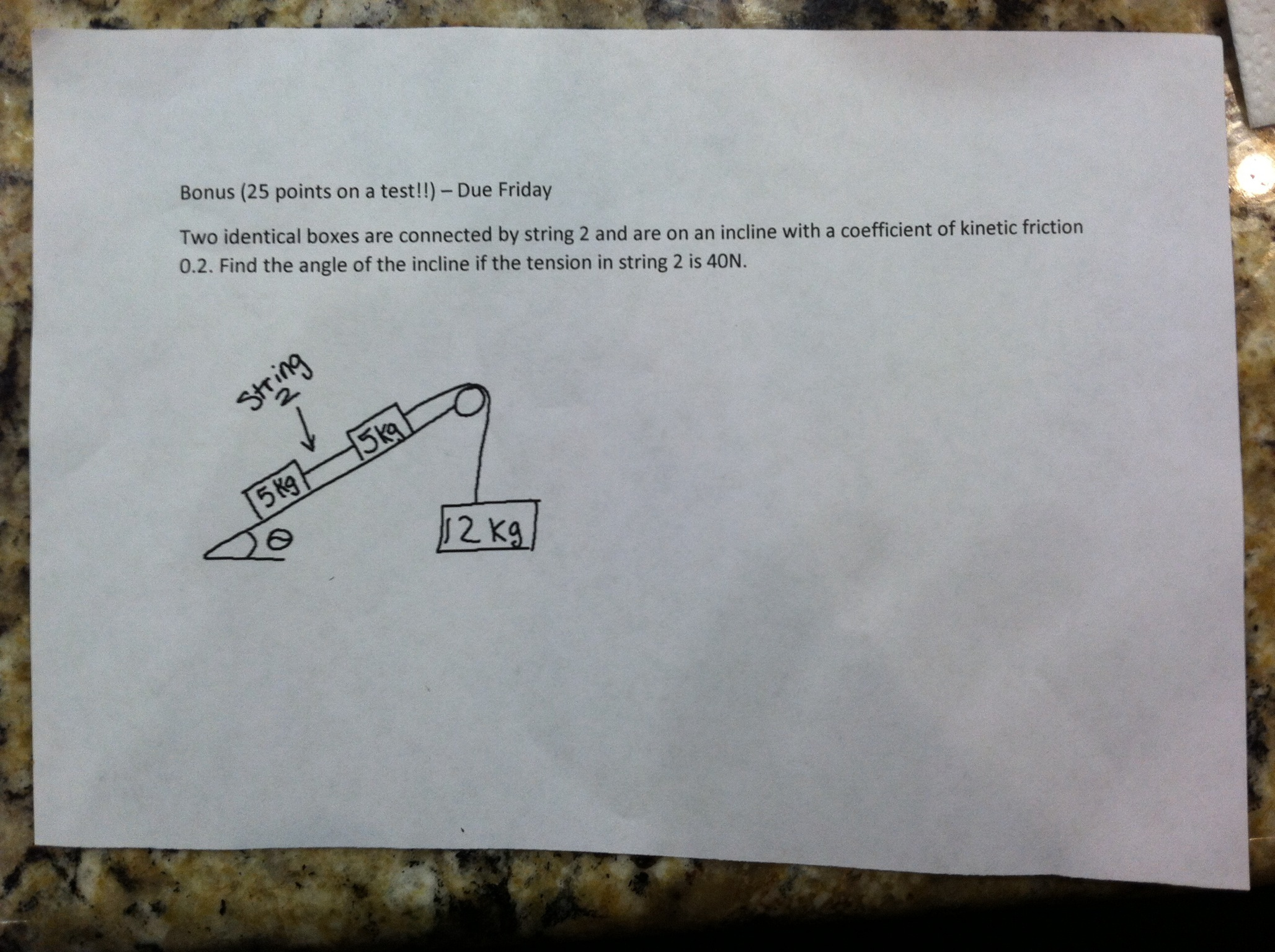 Solved: Two Identical Boxes Are Connected By String 2 And ... | Chegg.com