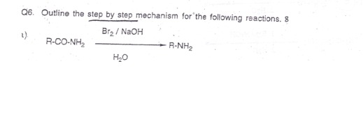 Solved Q6. Outline the step by step mechanism for the | Chegg.com