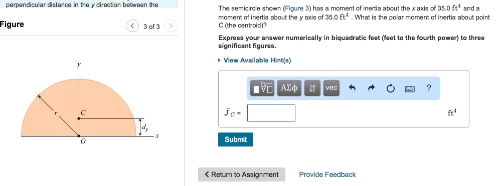 Solved perpendicular distance in the y direction between the | Chegg.com