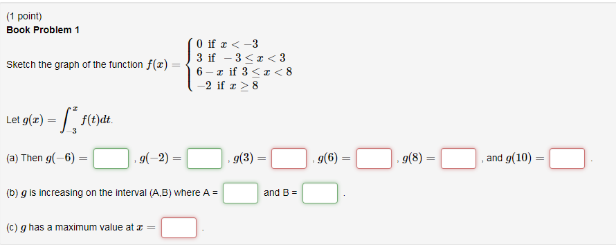 Solved 1 point Book Problem 1 3 if -3