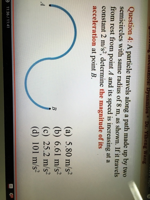 Solved A particle travels along a path made up by two | Chegg.com