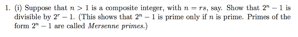 Solved Suppose that n > 1 is a composite integer, with n = | Chegg.com