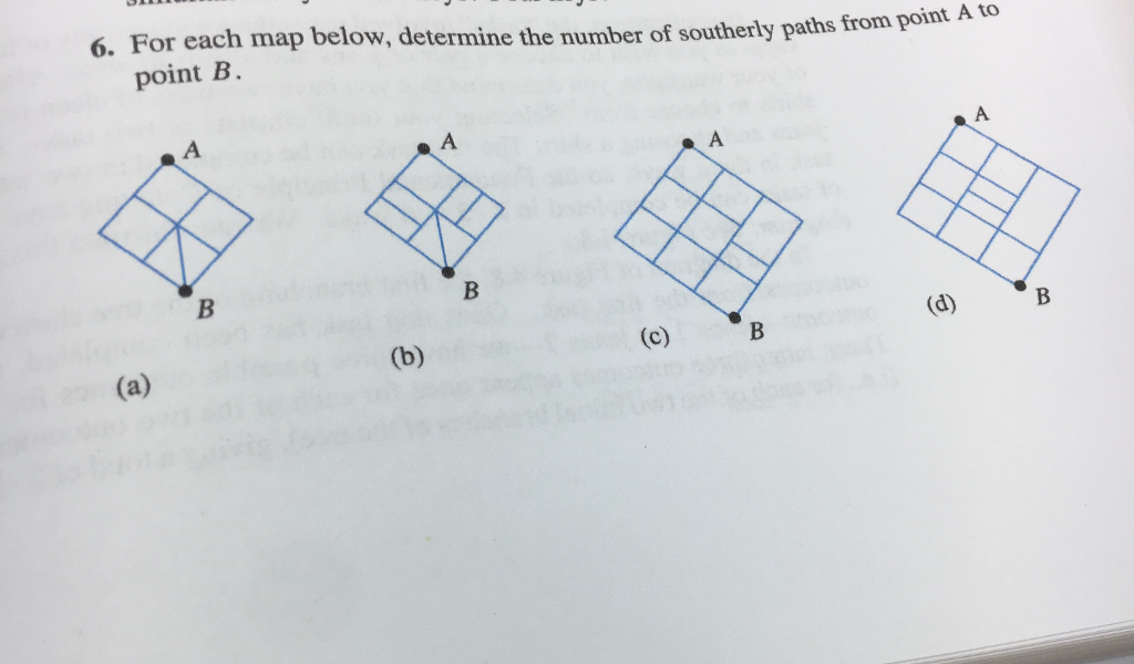Solved For each map below, determine the number of southerly | Chegg.com