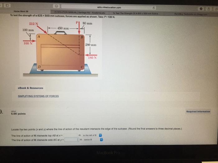 Solved To Test The Strength Of A 625 Times 500 mm Suitcase Chegg