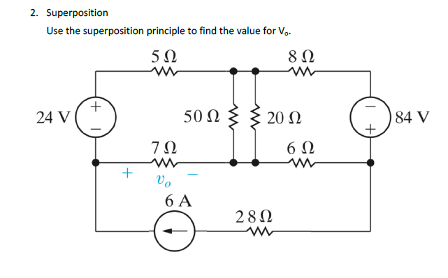 Solved 2. Superposition Use the superposition principle to | Chegg.com