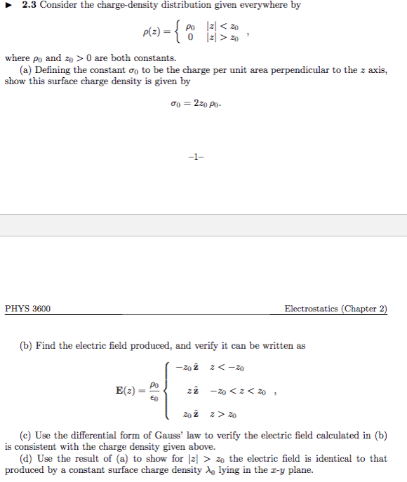 where po and zo >0 are both constants. (a) Defining | Chegg.com