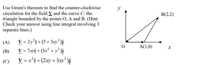 Solved Use Green's theorem to find the counter-clockwise | Chegg.com