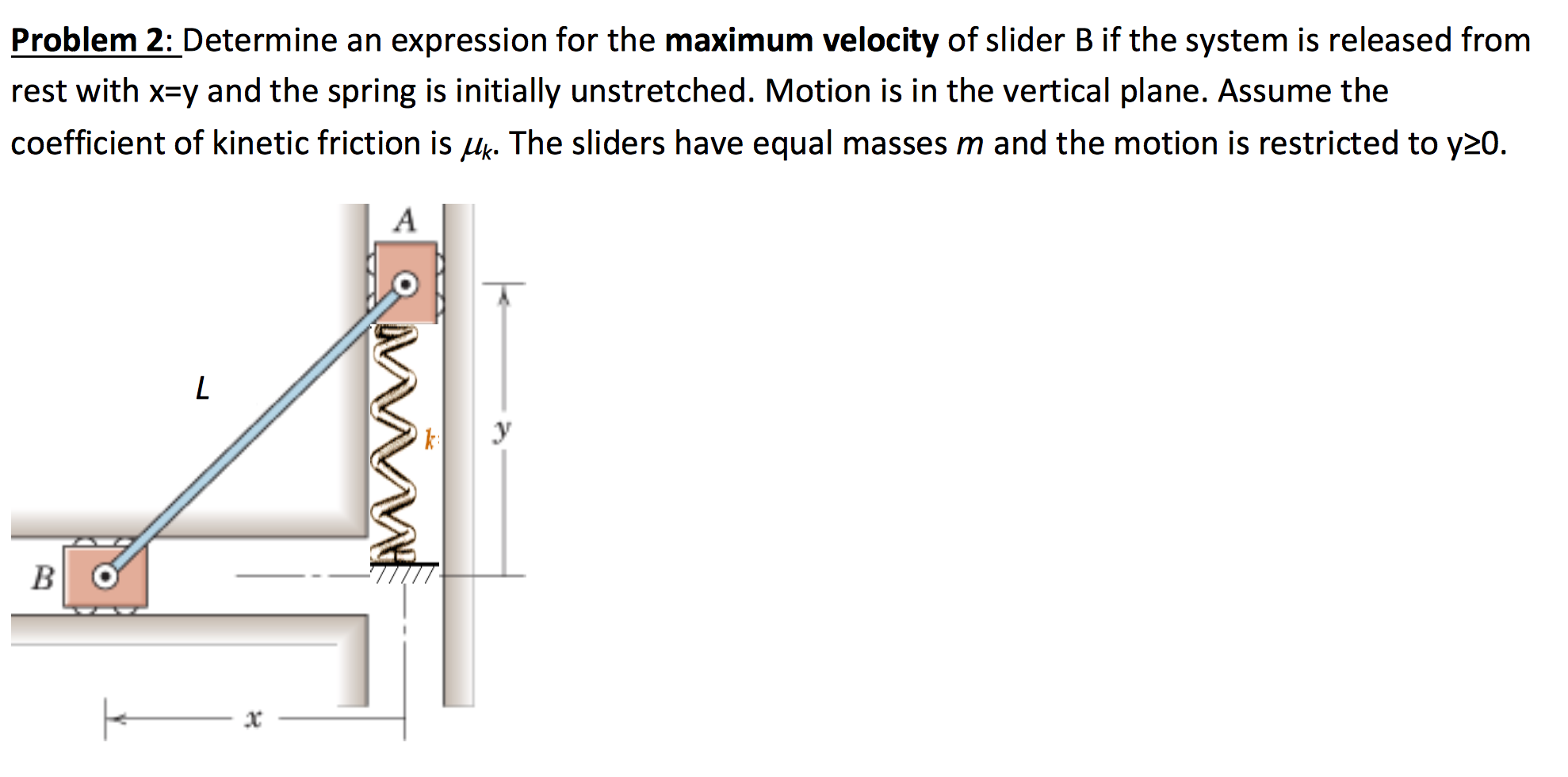 Solved Determine an expression for the maximum velocity of | Chegg.com