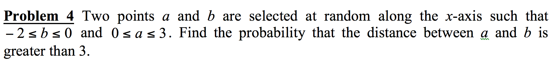 Solved Two points a and b are selected at random along the | Chegg.com