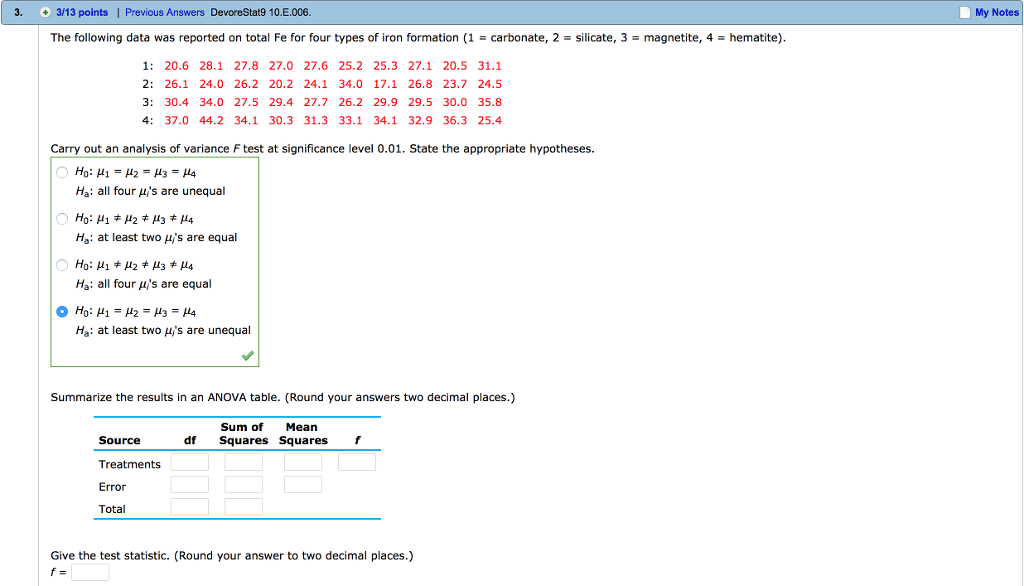 Solved 3. + 3,13 points ! Previous Answers DevoreStat9 | Chegg.com
