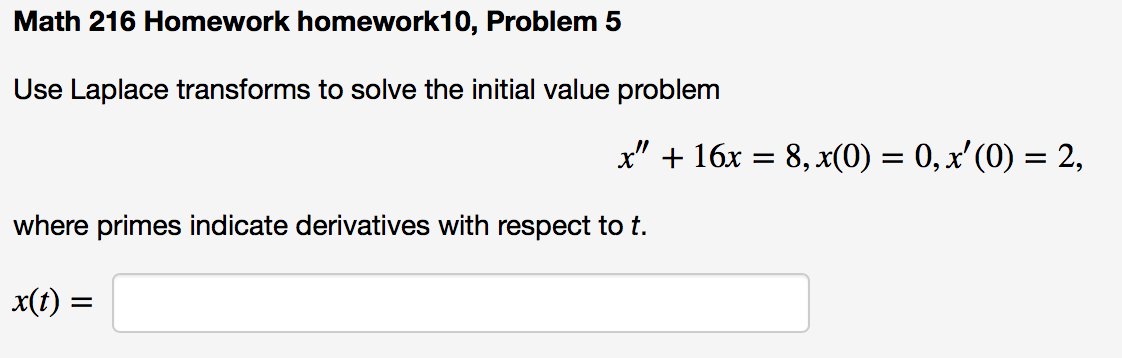 Solved Use Laplace transforms to solve the initial value | Chegg.com