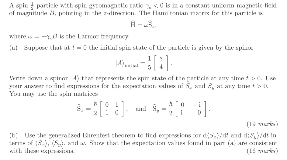 Solved I Find The Solution At B In Terms Of The Expectation