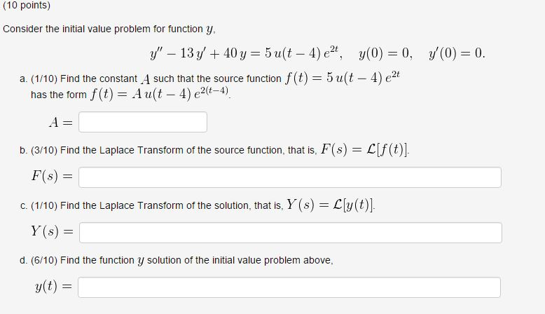 Solved Consider The Initial Value Problem For Function Y Y 