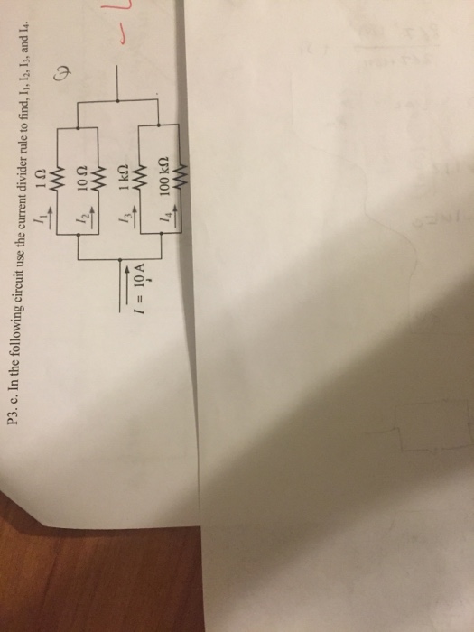 Solved In the following circuit use the current divider rule | Chegg.com