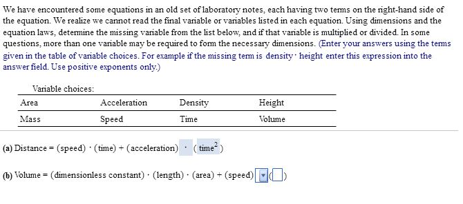 Solved We have encountered some equations in an old set of | Chegg.com