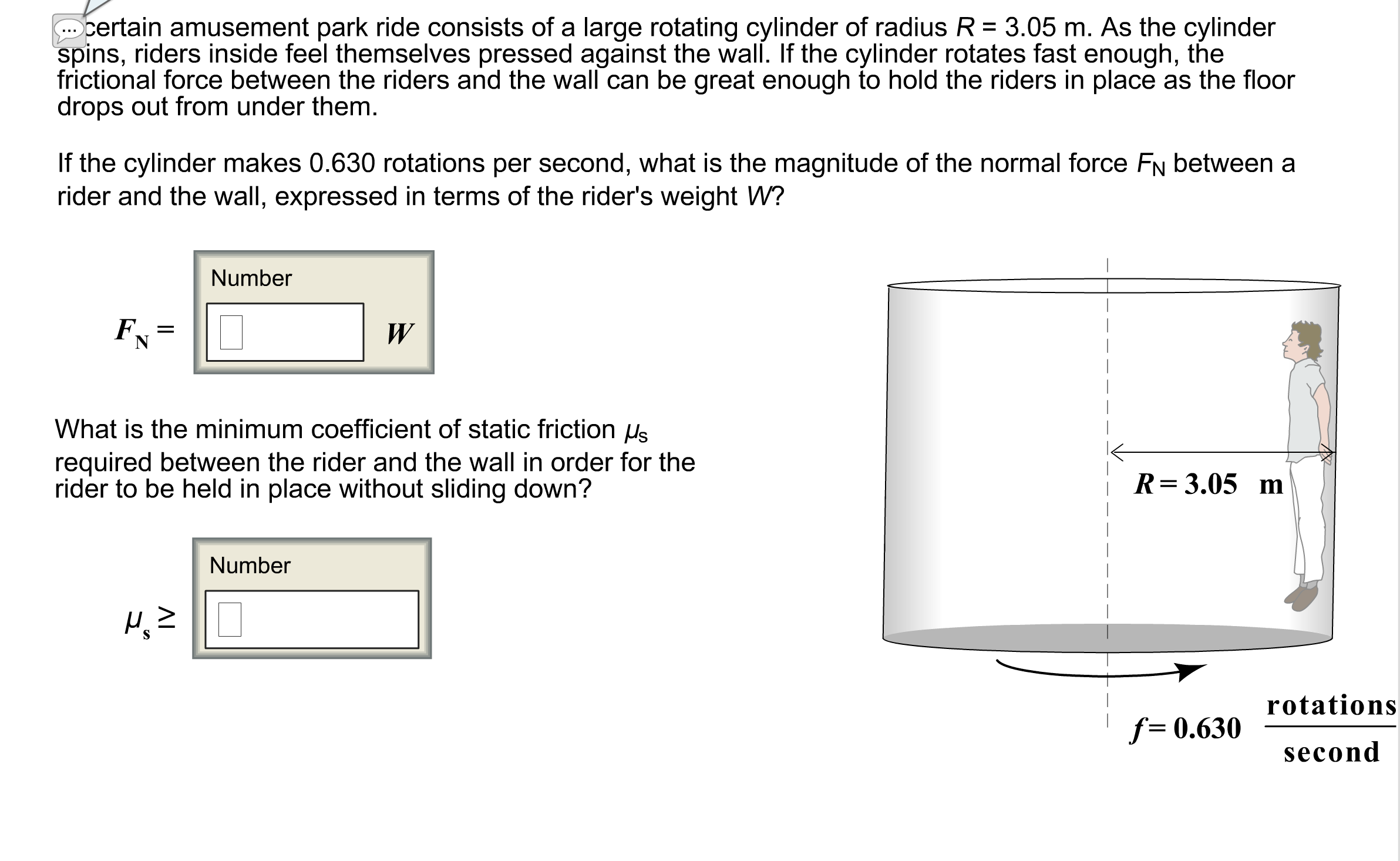 Solved certain amusement park ride consists of a large | Chegg.com