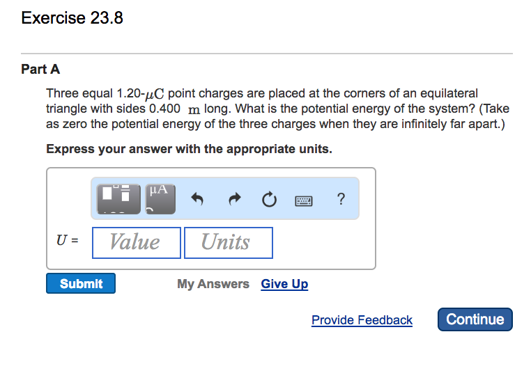 Solved Three equal 1.20- mu C point charges are placed at | Chegg.com