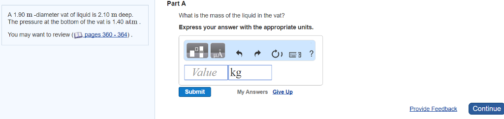 Solved A 1.90 m-diameter vat of liquid is 2.10 m deep. The | Chegg.com