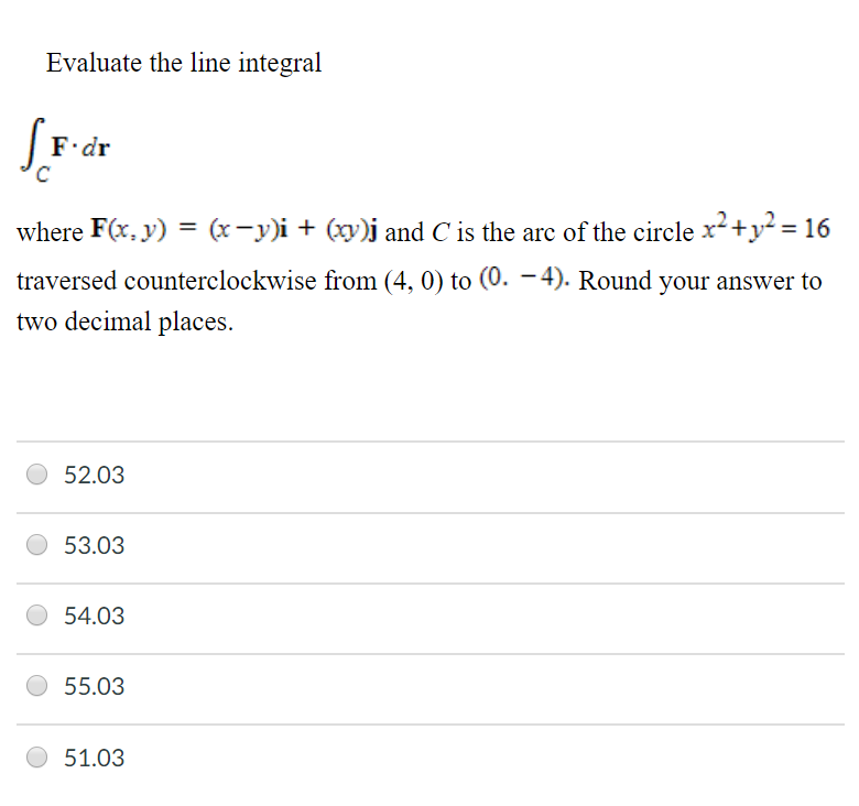 Solved Evaluate the line integral F.dr where F(x,y) = (x-yji | Chegg.com