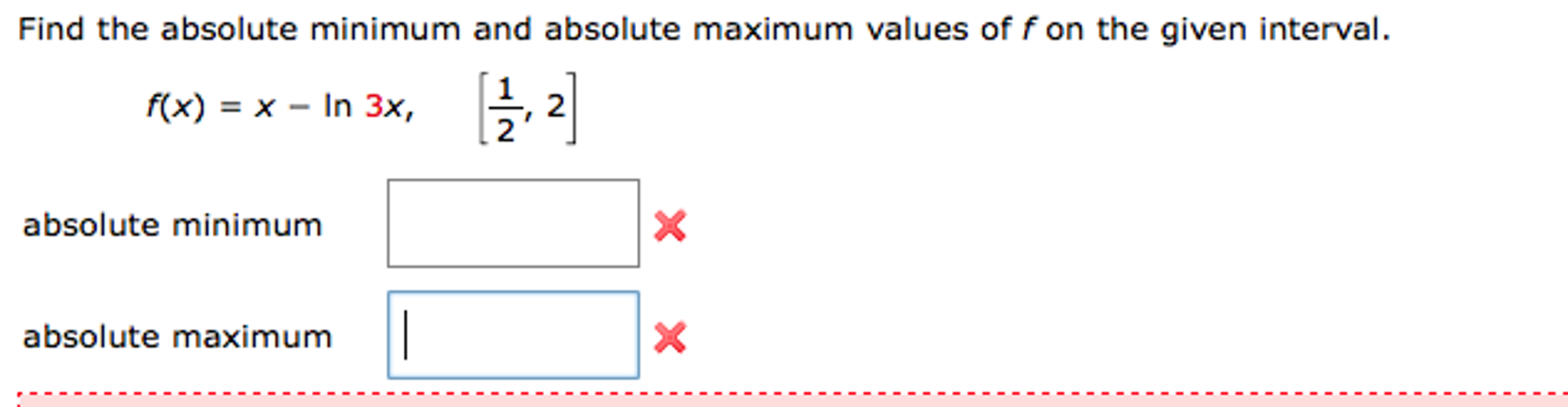 Solved Find the absolute minimum and absolute maximum values | Chegg.com
