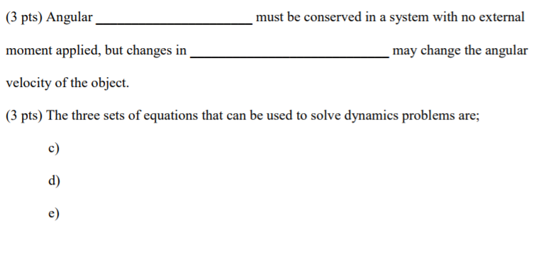 Solved must be conserved in a system with no external (3 | Chegg.com