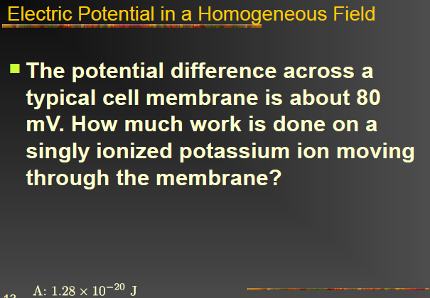 Solved Electric Potential in a Homogeneous Field The | Chegg.com