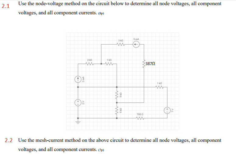 Solved Use the node-woltage method on the circuit below to | Chegg.com