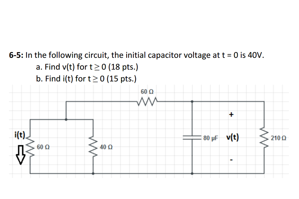 Solved In the following circuit, the initial capacitor | Chegg.com