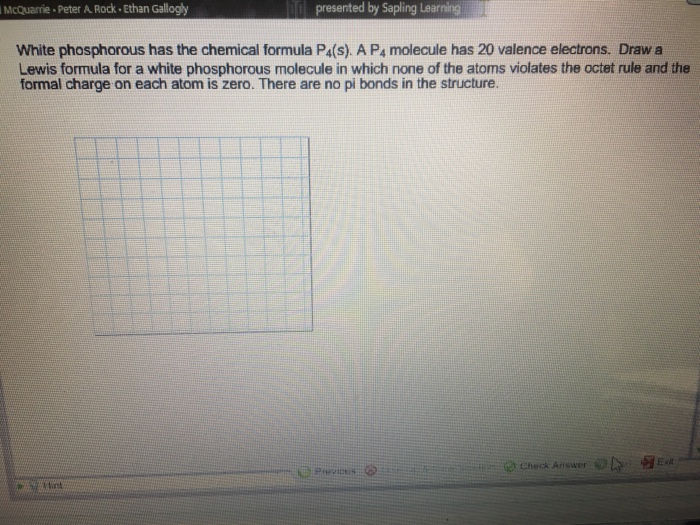 Solved While phosphorous has the chemical formula P_4(s). | Chegg.com